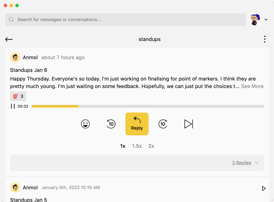 Yac Features | Asynchronous Meetings